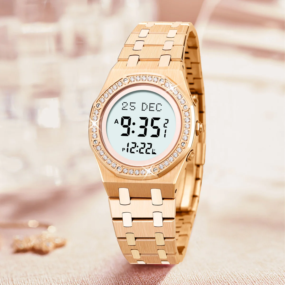 Muslim-Girl-Prayer-Watch-with-Stones-and-Azan-Alarm-Ramadan-Gift-for ...