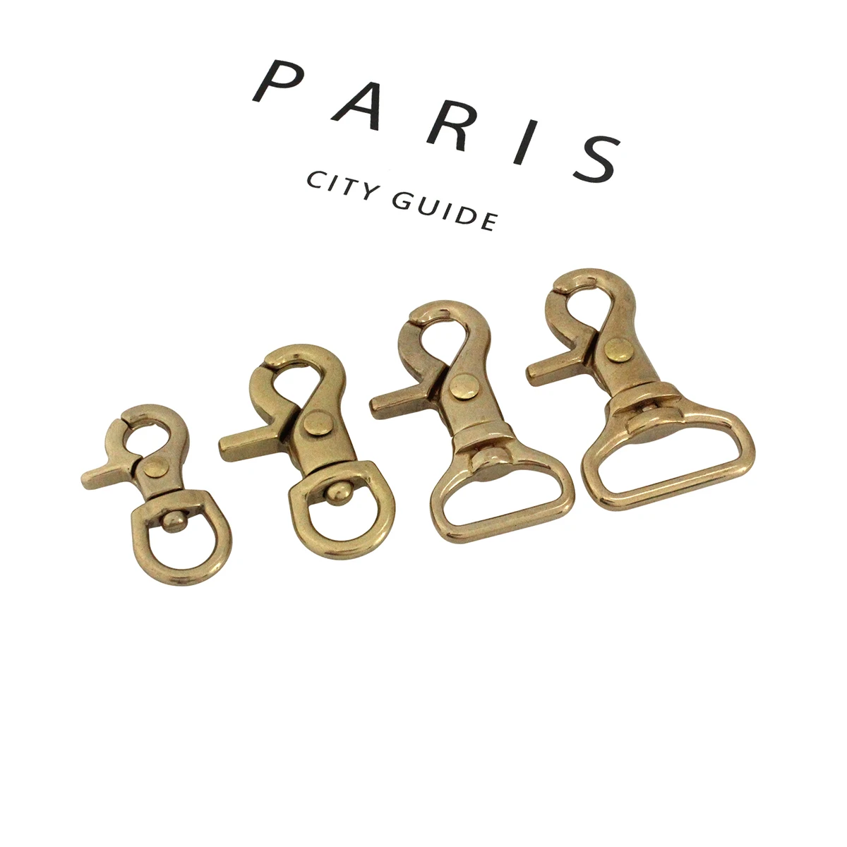 Solid Brass Trigger Clips Swivel Eye Bolt Snap Hook Lobster Clasps for Leather Craft Bag Strap ...