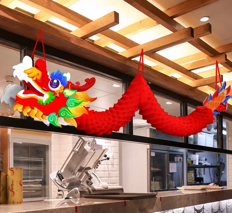 3D Chinese Paper Dragon Garland Hanging Decoration Spring Festival ...