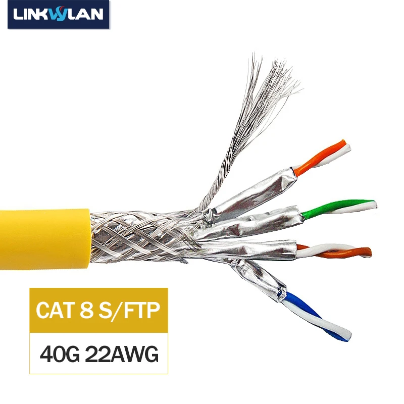 Linkwylan Rj45 Cat8 Cable 40g 2000mhz Sftp Shielded Installation Cable ...
