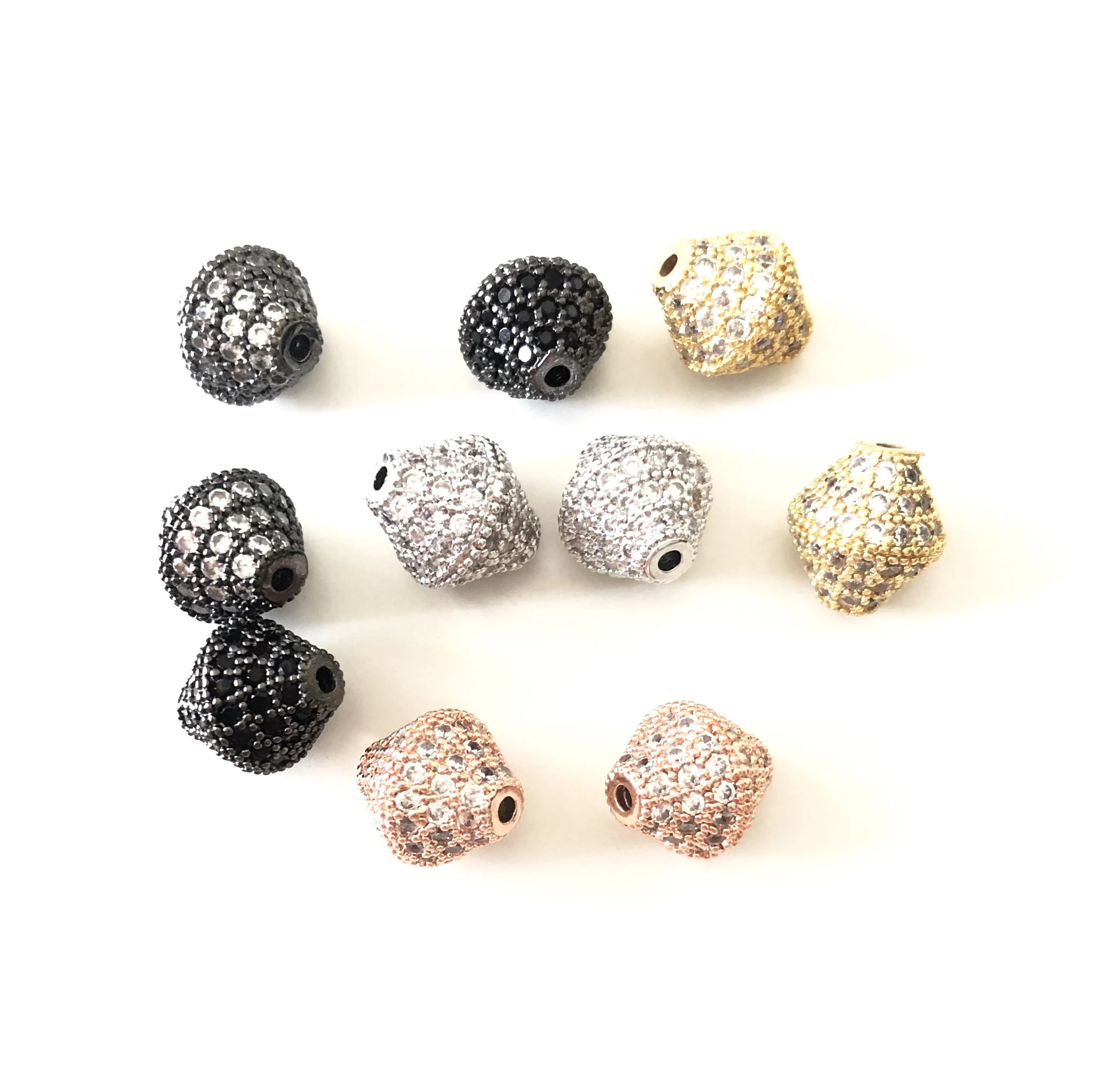 10pcs/lot Cone Shape Spacers Rondelle Beads for Women Bracelets Design ...