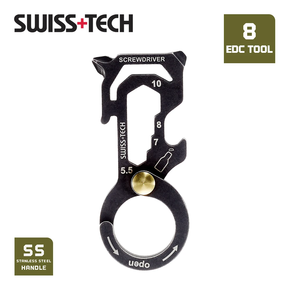 SWISS-TECH-8-In-1-Mini-Multitool-Pocket-EDC-Card-Tool-Knife-Outdoor-Camping-Portable ...