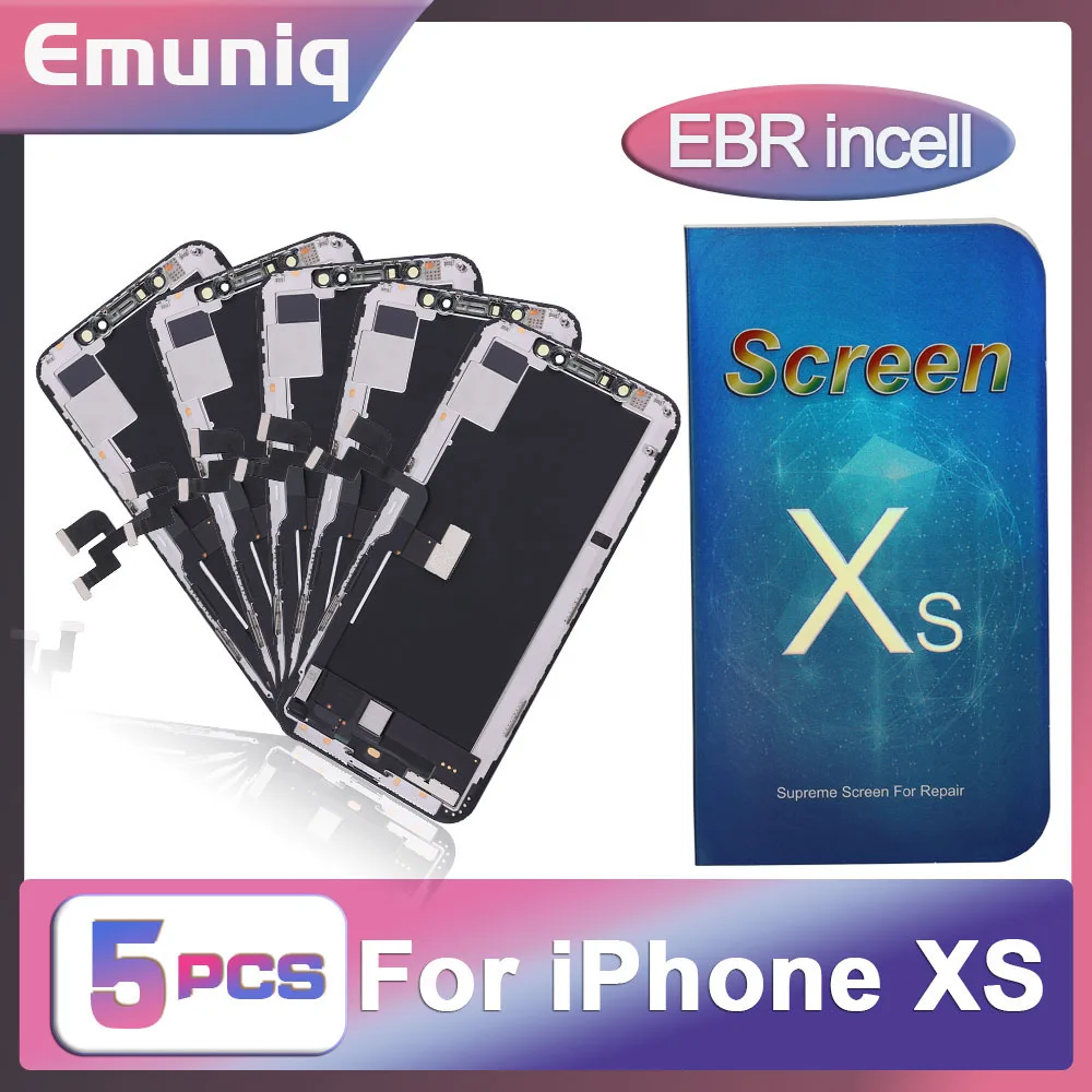 5 Pcs EBR Incell for iPhone XS LCD Display Touch Digitizer Assembly ...