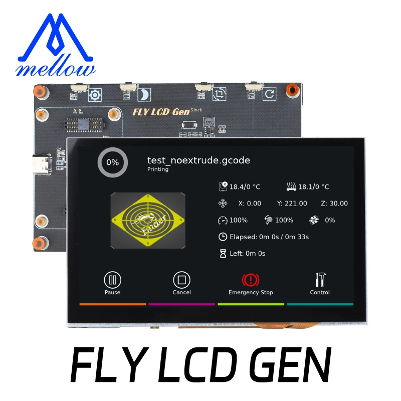 Mellow-FLY-pantalla-LCD-t-ctil-para-impresora-3D-piezas-de-impresora ...