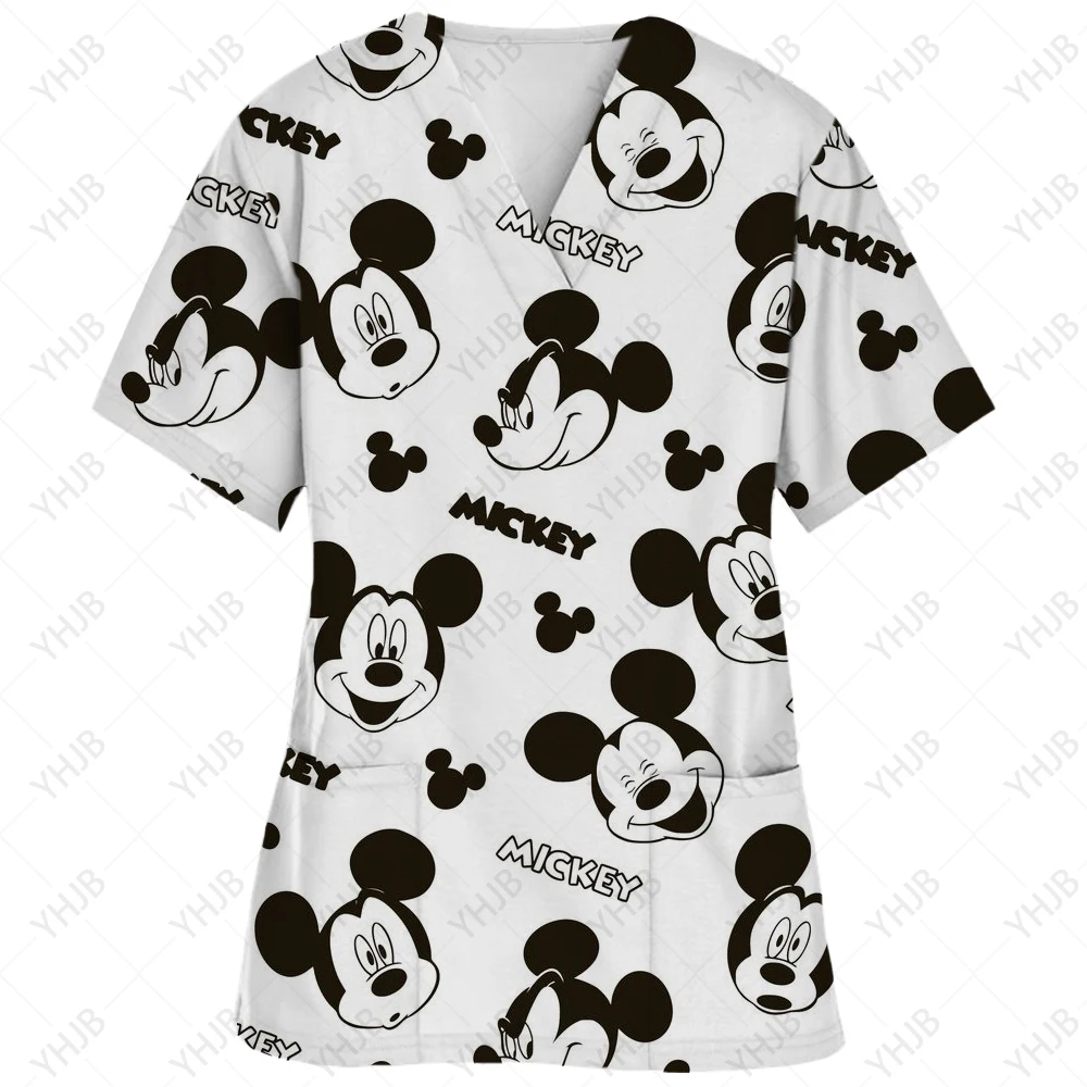 Uniforme de enfermera para mujer, uniforme con estampado de Disney ...