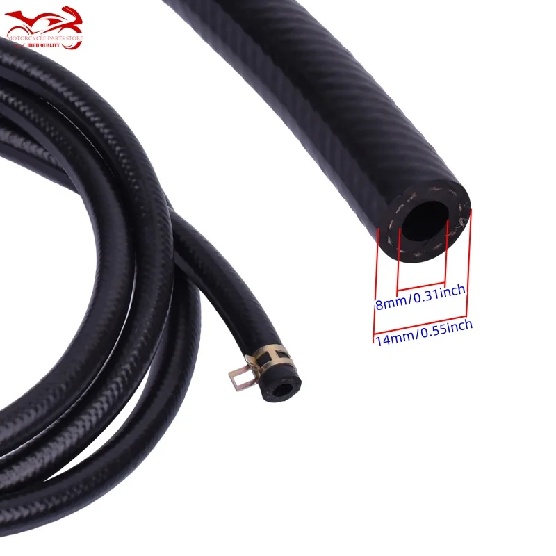 8mm I/D NBR Universal Fuel Injection Pipe High-pressure Pipeline Petrol ...