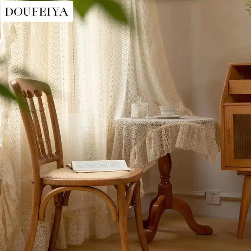 Cream Colored Lace Curtain