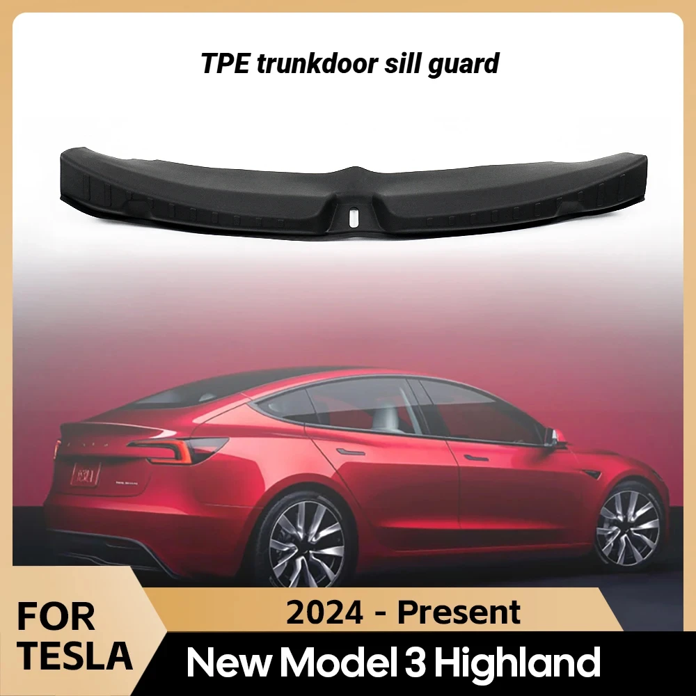 For-Tesla-New-Model-3-Highland-2024-Trunk-Threshold-Strip-TPE-or-Metal ...