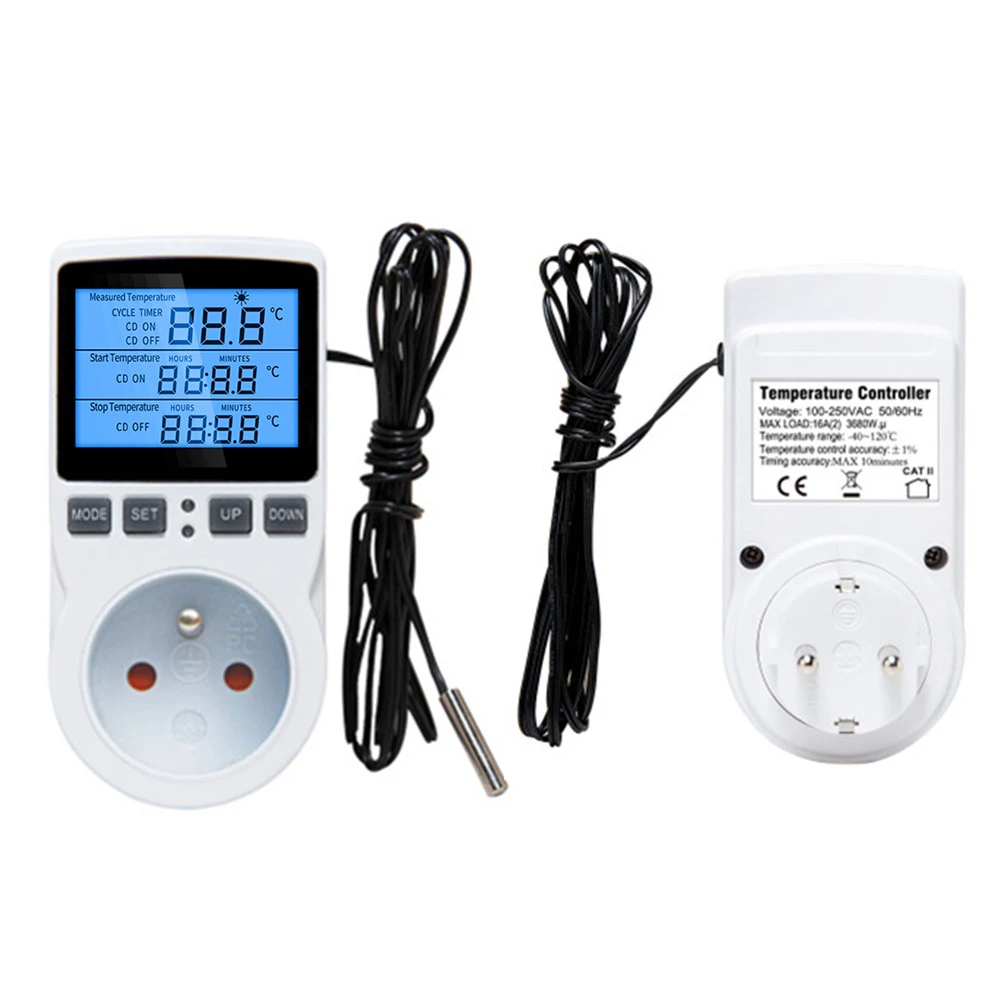 Timer Socket Switch Thermostat Digital Temperature Controller Timing Socket EU/US/AU/UK Plug ...