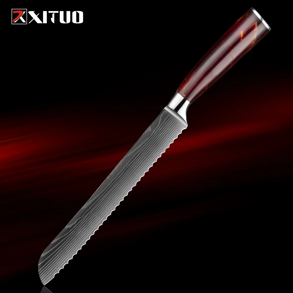 XITUO-Serrated-Bread-Knife-Stainless-Steel-Razor-Sharp-Wavy-Edge-Bread ...