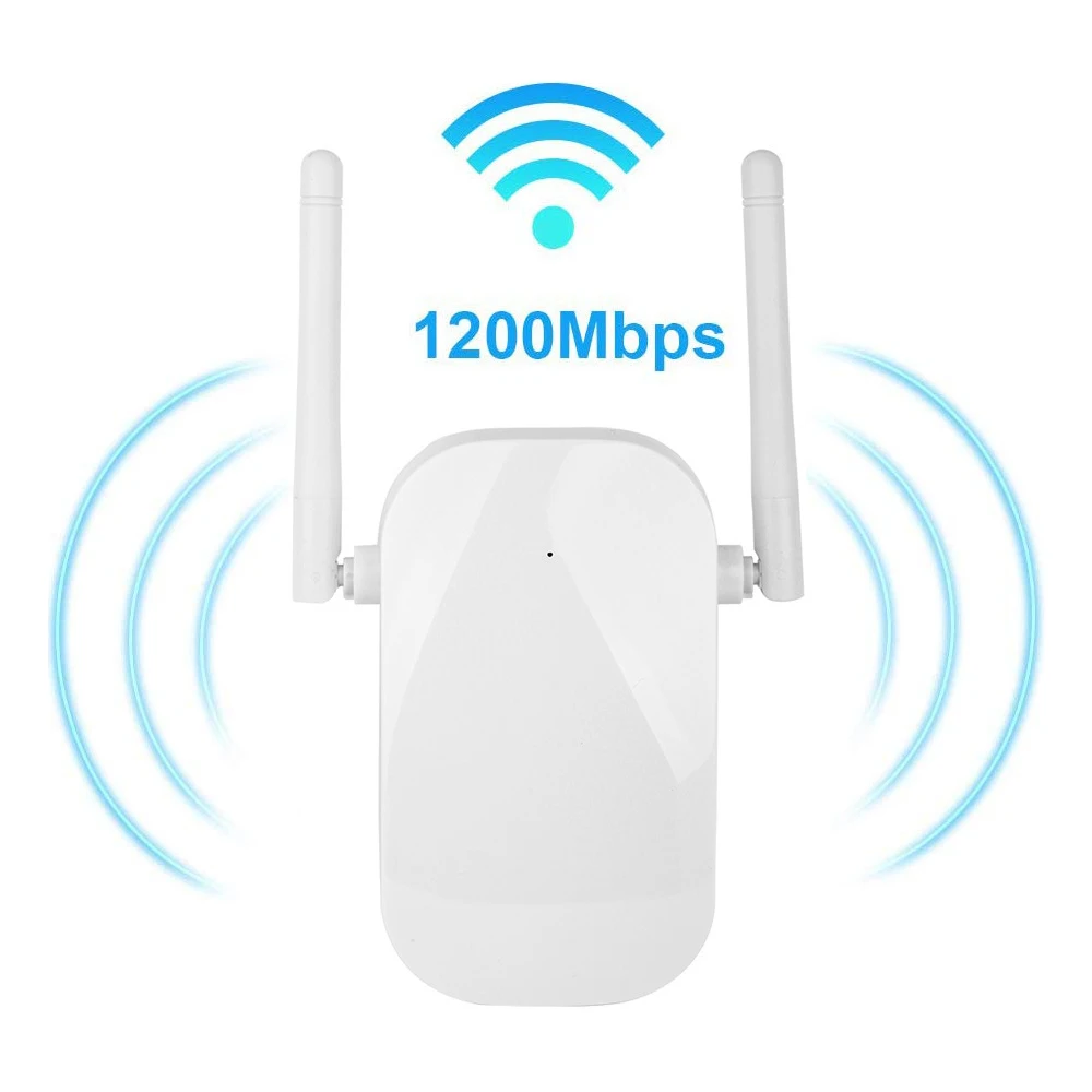 WIFI Repeater 1200Mbps Signal Amplifier Wireless Internet Extender Dual ...