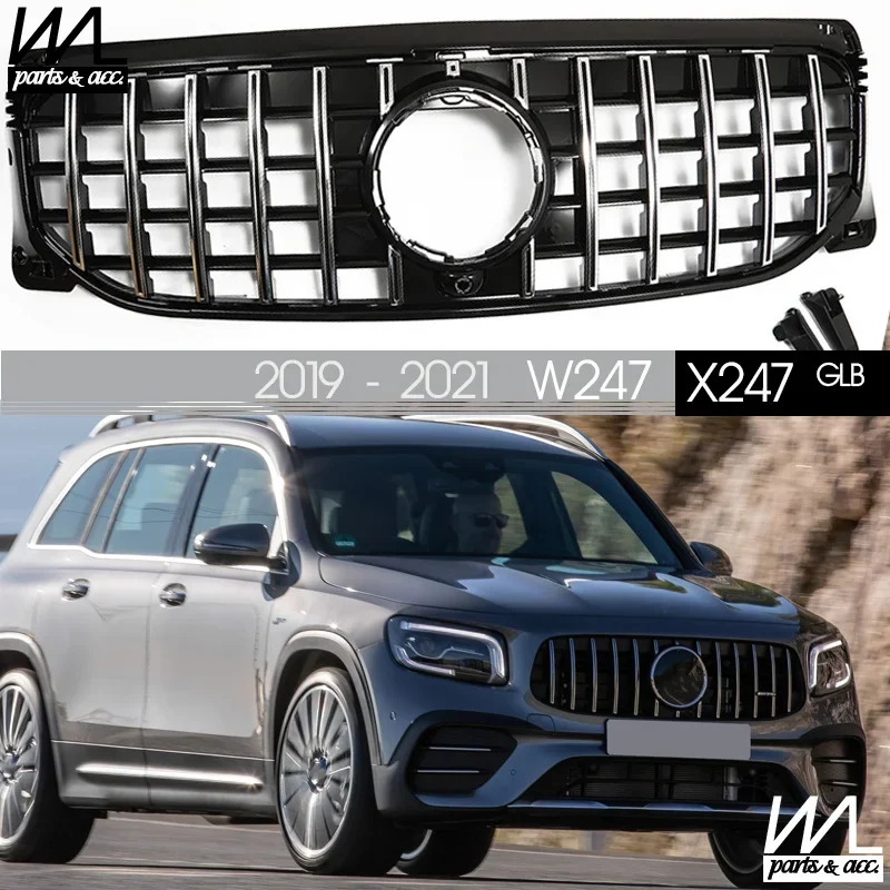 Gloss Black Car Grille Front Upper Bumper Grill For Mercedes Benz GLB ...