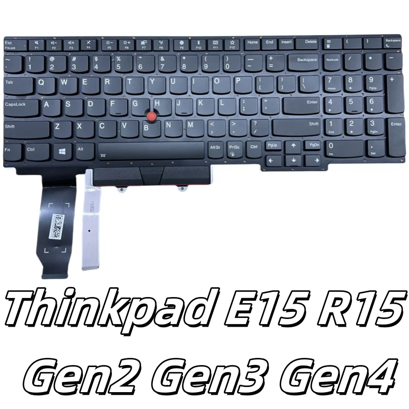 Works with Lenovo Thinkpad E15 R15 Gen2 Gen3 Gen4 US Backlit/No ...