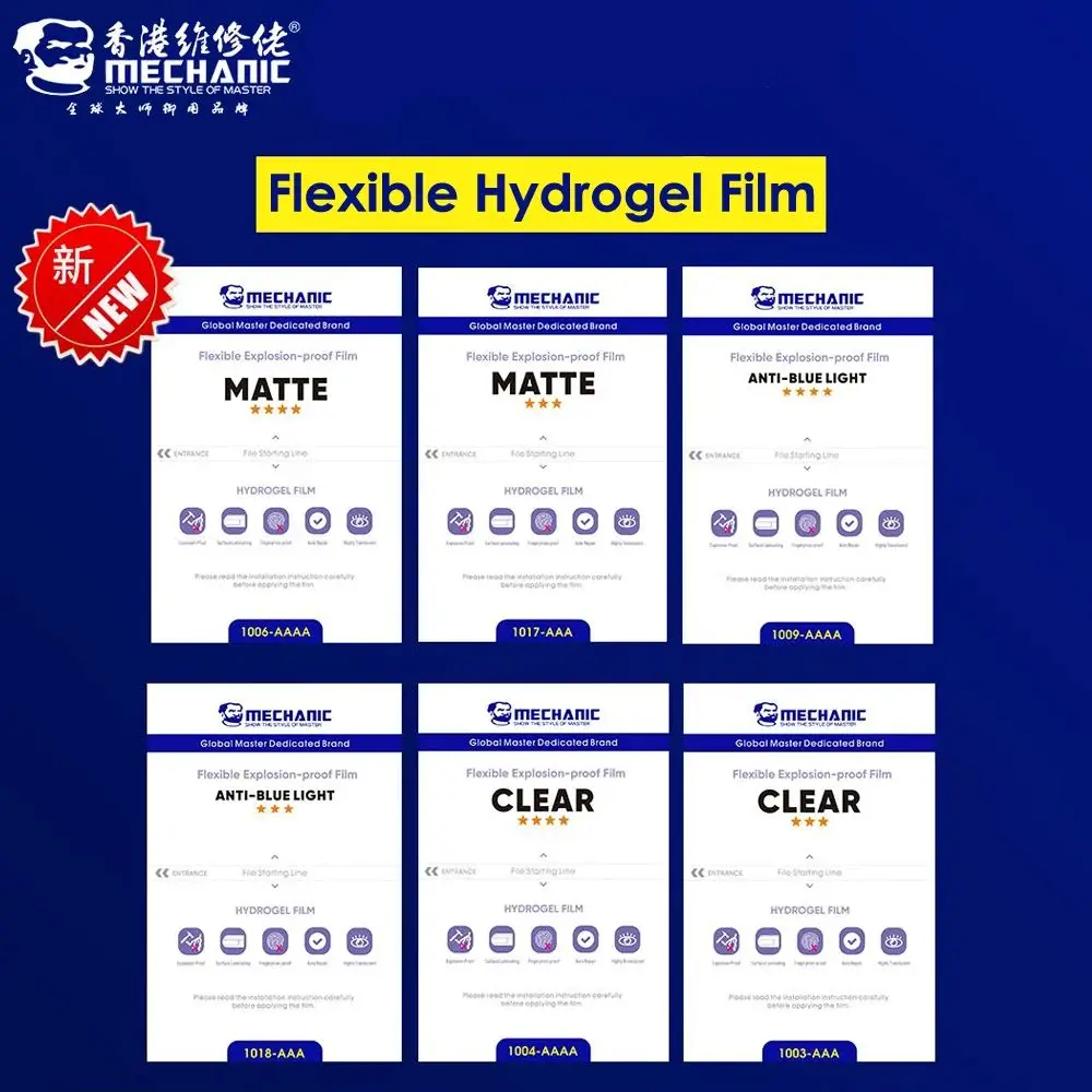 MECHANIC-50pcs-HD-MATTE-Explosion-Proof-Flexible-Hydrogel-Film-Mobile ...