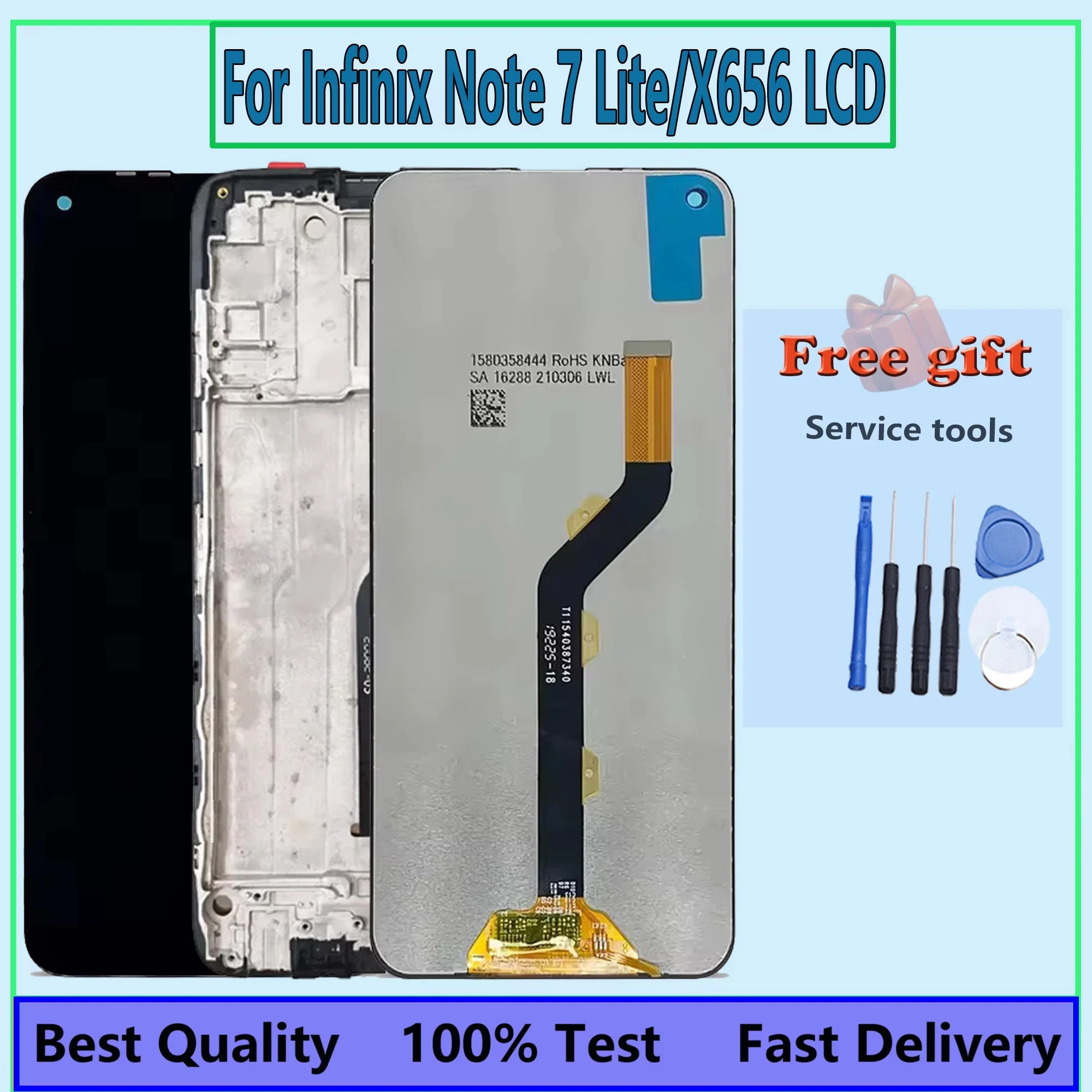 6.6 Pantalla For Infinix Note 7 Lite Full With Frame X656 LCD Display ...