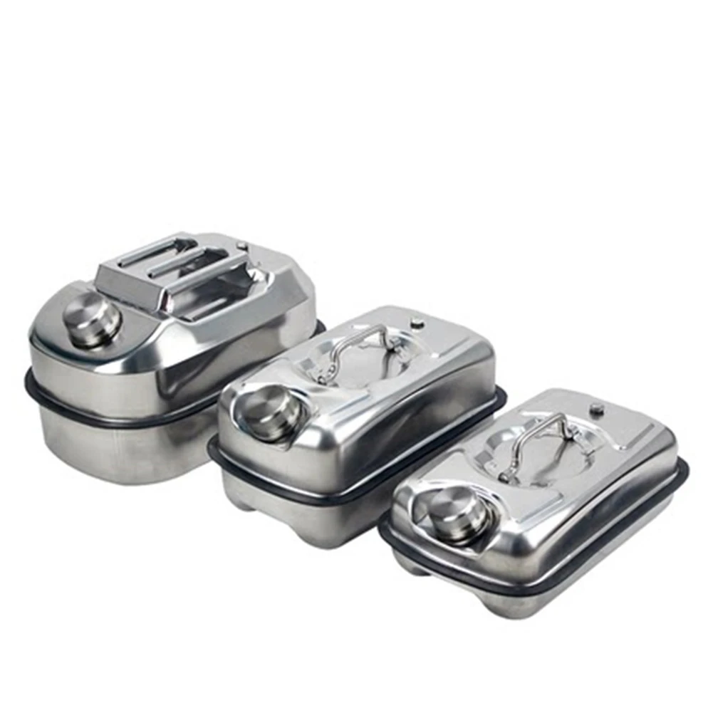 Portátil 5L 304 Gasolina Balde Carro Montado Tanque De Combustível De Ferro Diesel Chaleira De ...