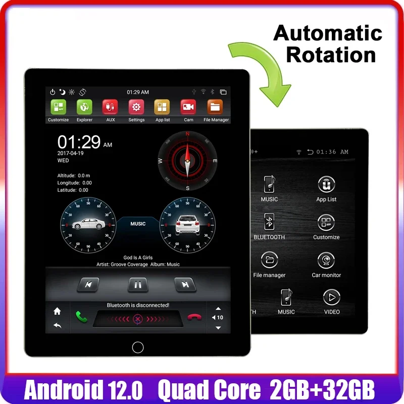 Tesla-Style-Automatic-Rotation-Screen-2-Din-Universal-Android-13-0-Car ...