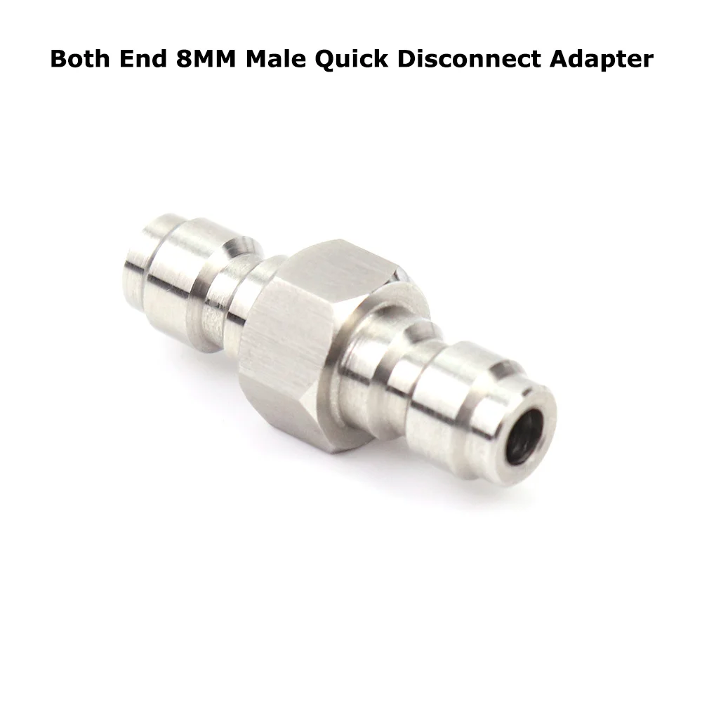New-Quick-Coupler-Both-End-8MM-Quick-Disconnect-Plug-Adaptor-Stainless ...