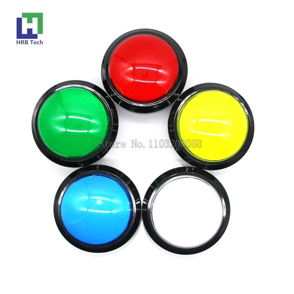 5pcs-100mm-Big-Round-Push-Button-LED-Illuminated-With-Microswitch-For ...