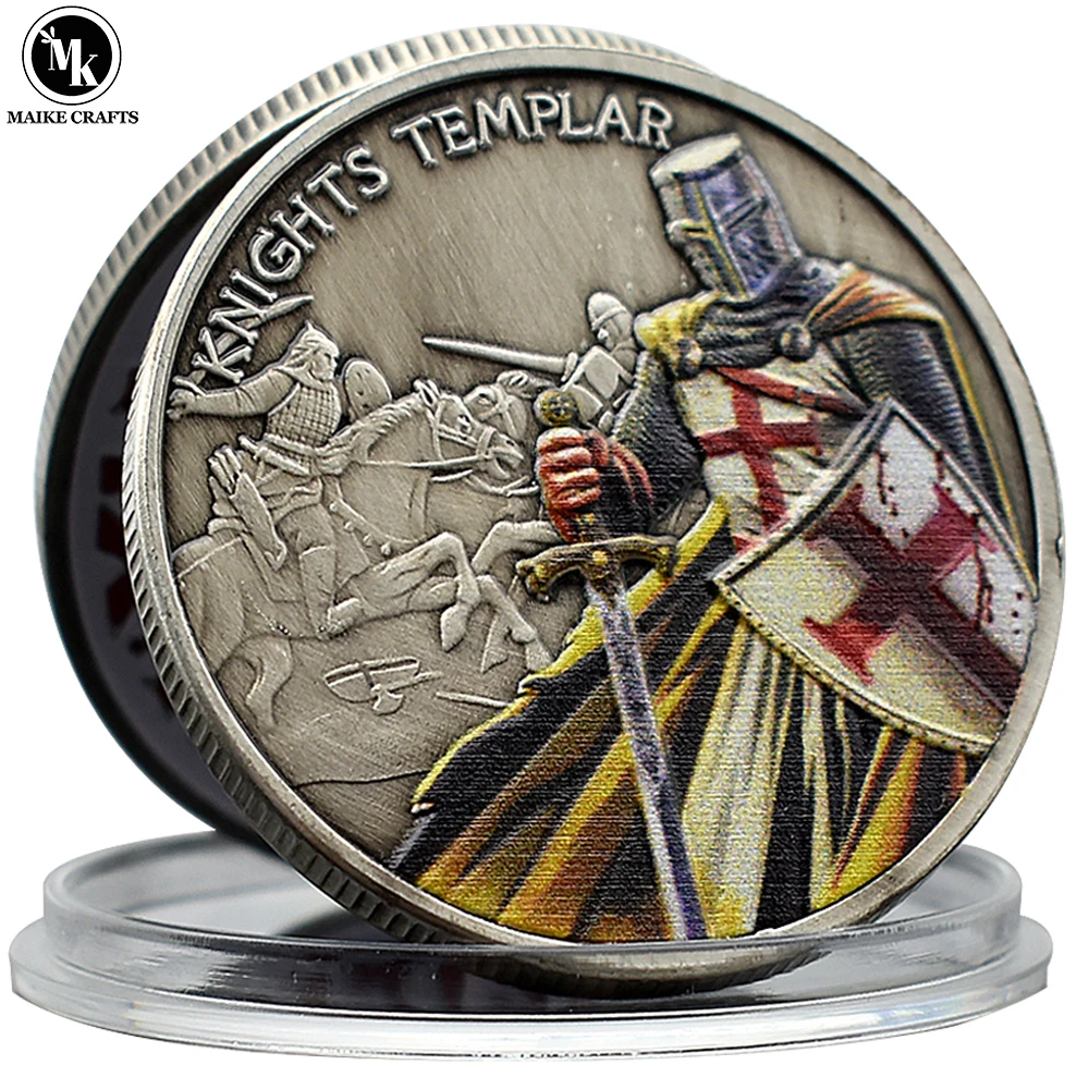 Knights Templar Commemorative Coin Metal Religious Home Decoration Coin ...