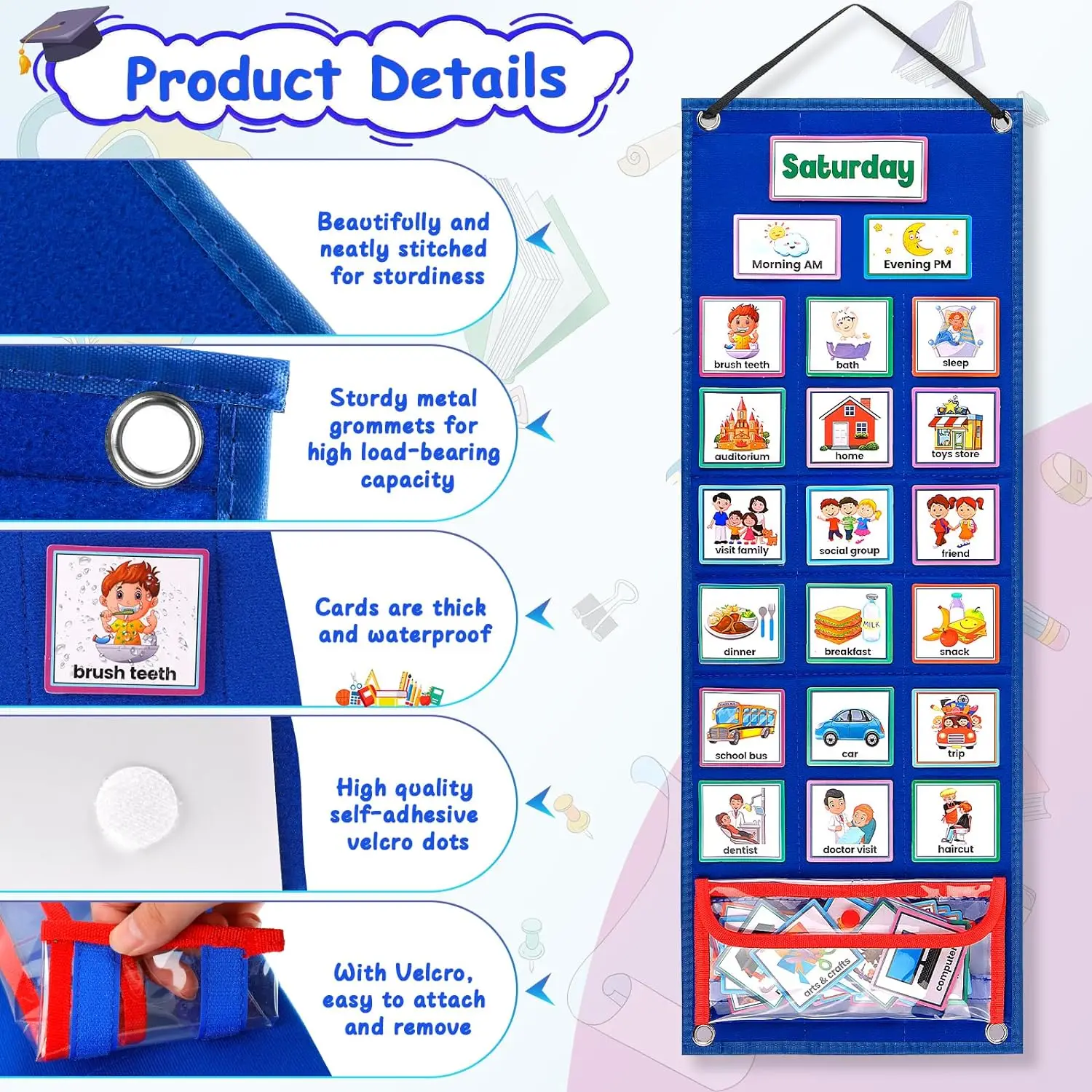 Tableau De Routine Enfant Français D-FantiX Kids Visual Schedule ...