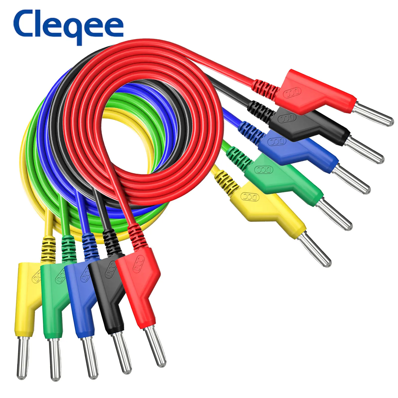 Cleqee-5PCS-DCC-Power-Test-Leads-20A-Dual-Stackable-4MM-Banana-Plug ...