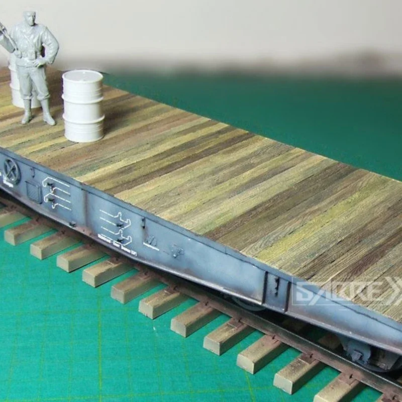 SABRE-plastic-assembled-model-kit-35A02-8-wheel-railway-track-flat ...