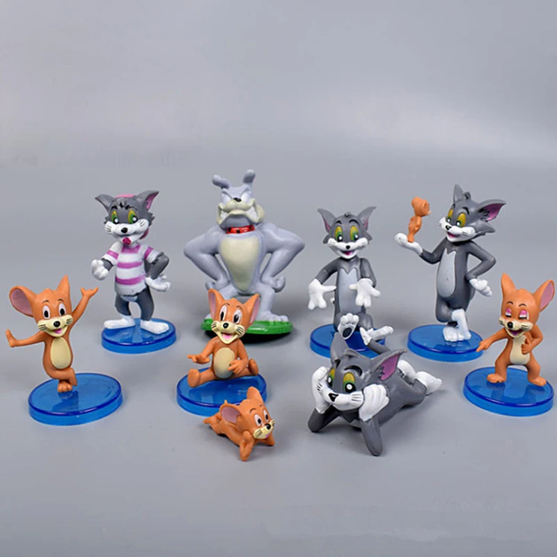 8pcs-6-9cm-Classic-characters-Tom-Cat-And-Jerry-Mouse-Action-Figures ...