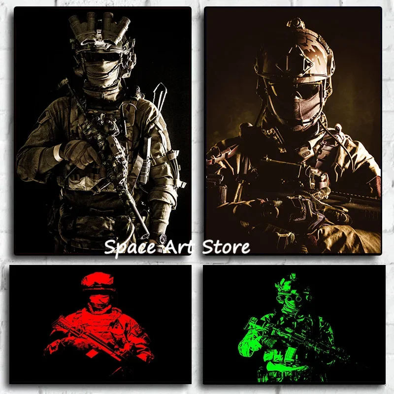 Modern Cool Wall Art Military Special Forces HD Canvas Poster Print ...