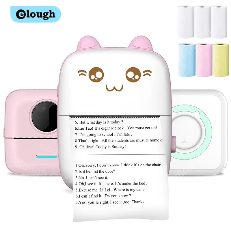 Elough-Mini-Printer-Thermal-Label-Printer-Portable-Photo-Printer ...