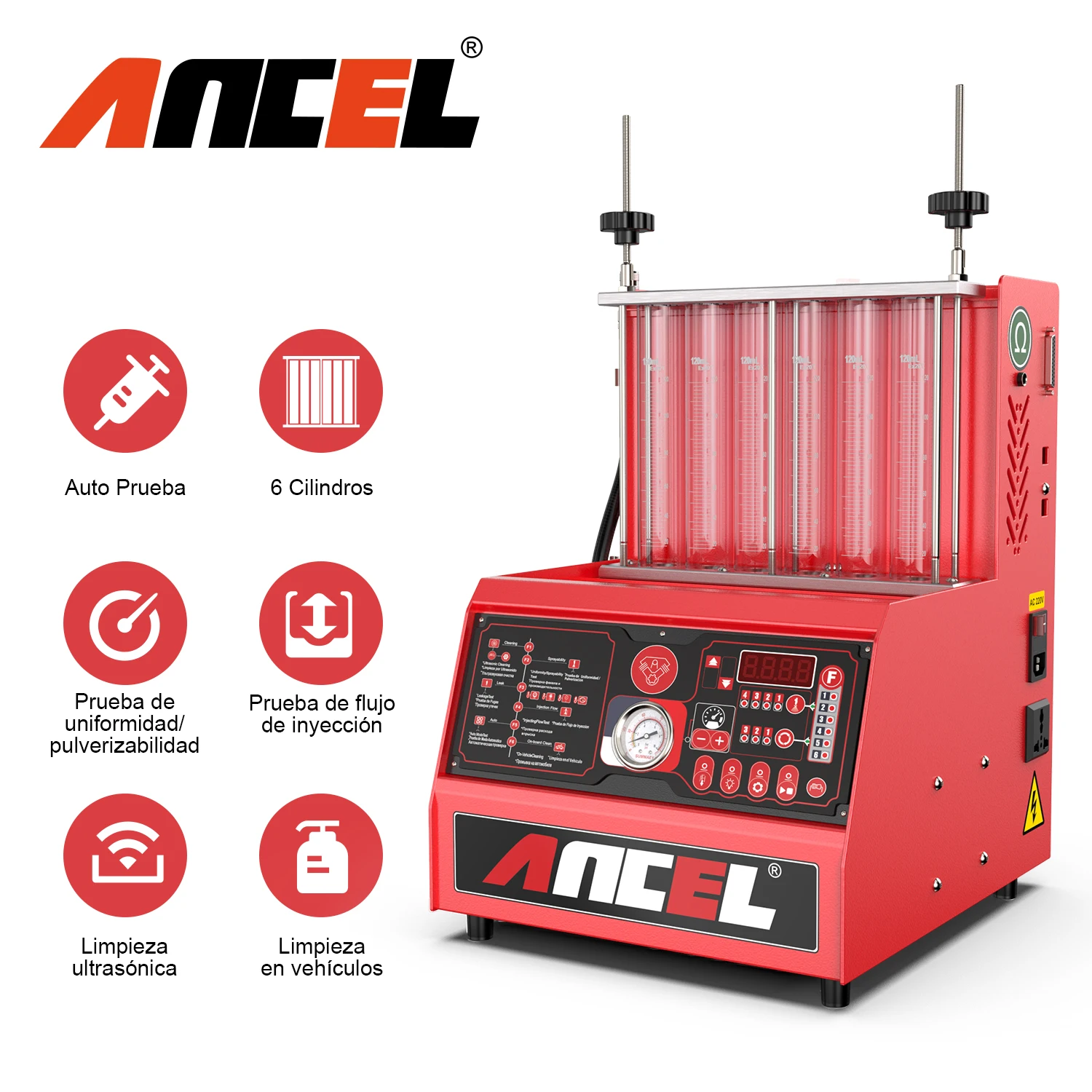 ANCEL-AJ600-Car-Fuel-Injector-Cleaner-Tester-6-Cylinder-Diesel-Car ...