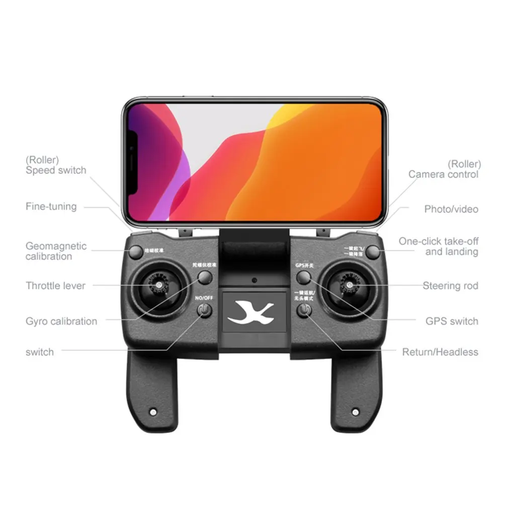 F186 Brushless 5G Folding Drone Three-axis stabilization gimbal HD 4K Drone – 5 Star Drones