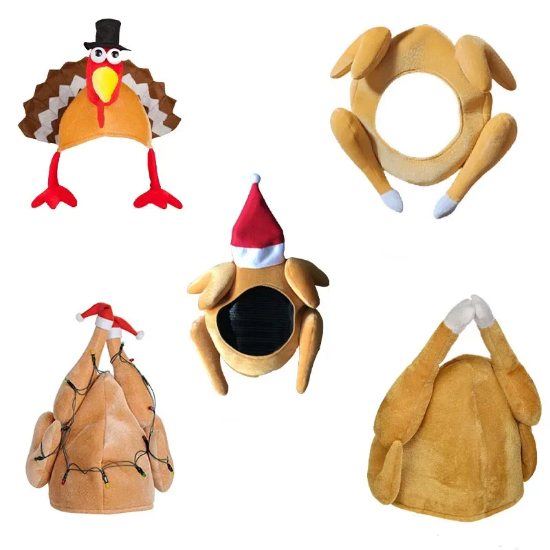 Thanksgiving-Day-Turkey-Hat-Funny-Chicken-Cock-Hat-Velvet-Cotton ...