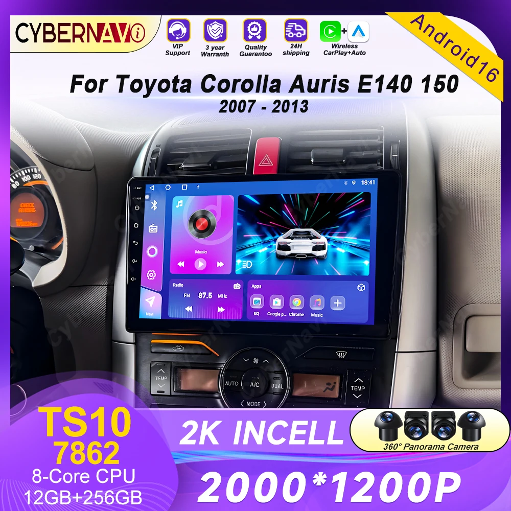 Android Car radio Navigation Multimedia Player For Toyota Corolla 2006 ...