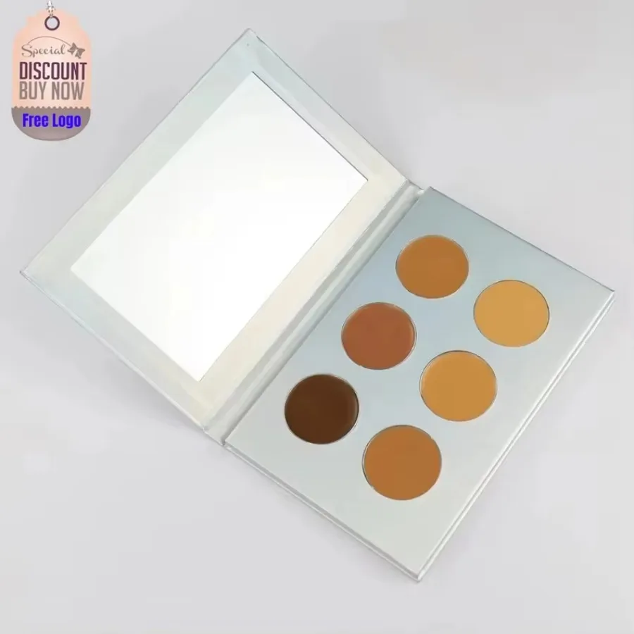 Private-Label-6-colored-Silver-Concealer-Cream-Palette-Cover-Acne-Dark ...