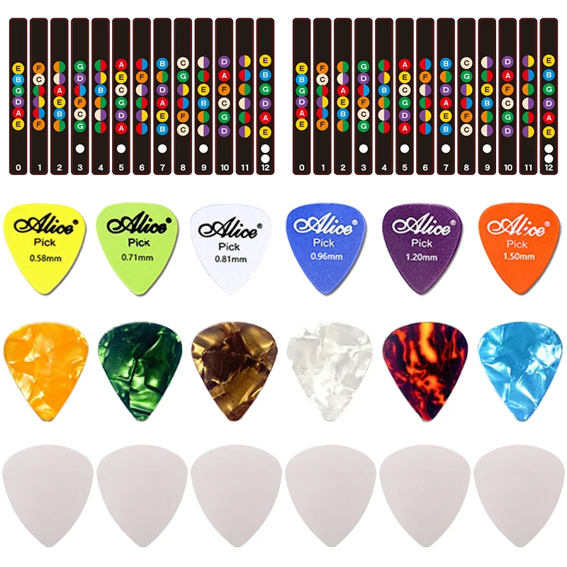 Escala-de-guitarra-adesivos-Fingerboard-adesivos-picaretas-Sailulu ...