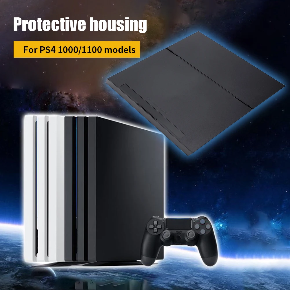 1Set-Plastic-Black-Protective-Front-Bottom-Shell-For-Sony-PS4-1000-1100 ...