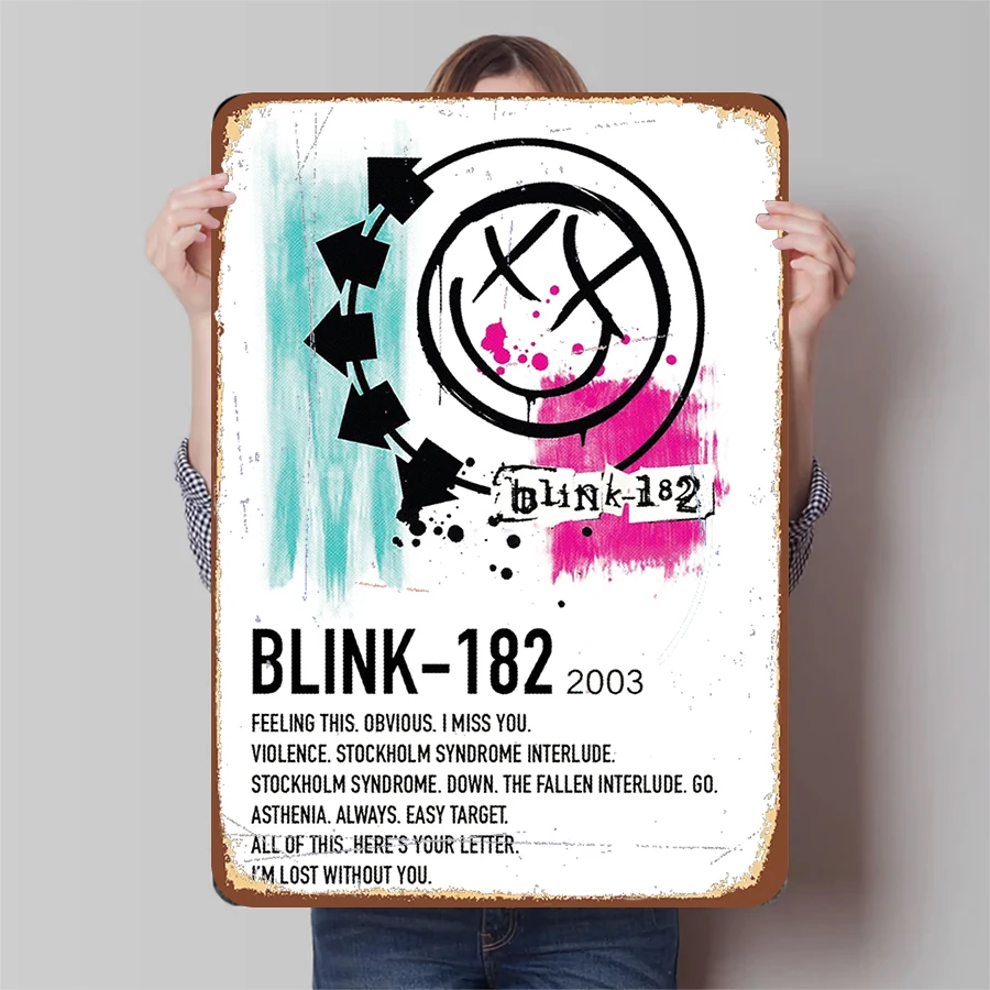 Blink 182 2003 Album Cover Metal Poster Classic Pop Punk Band Logo Art ...
