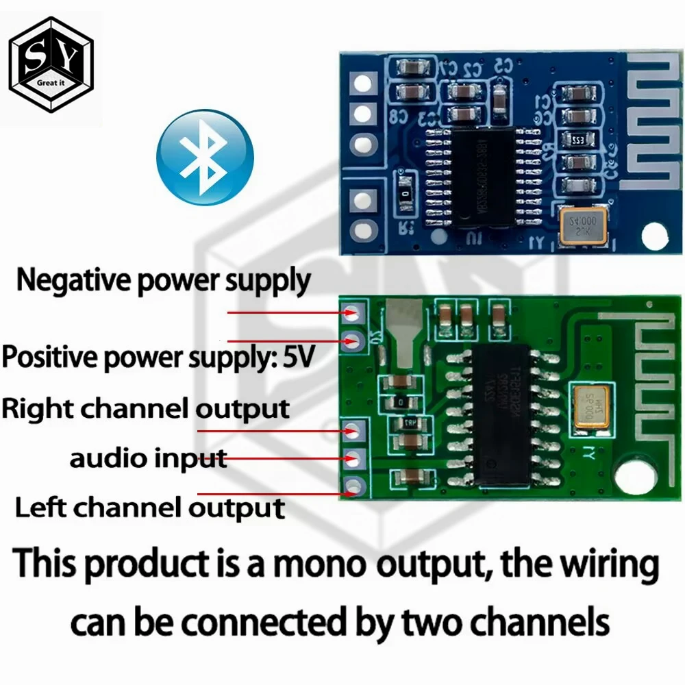 CA-6928 Mono Bluetooth 5.0 Audio Module 3.3-8V Wireless Music Player ...