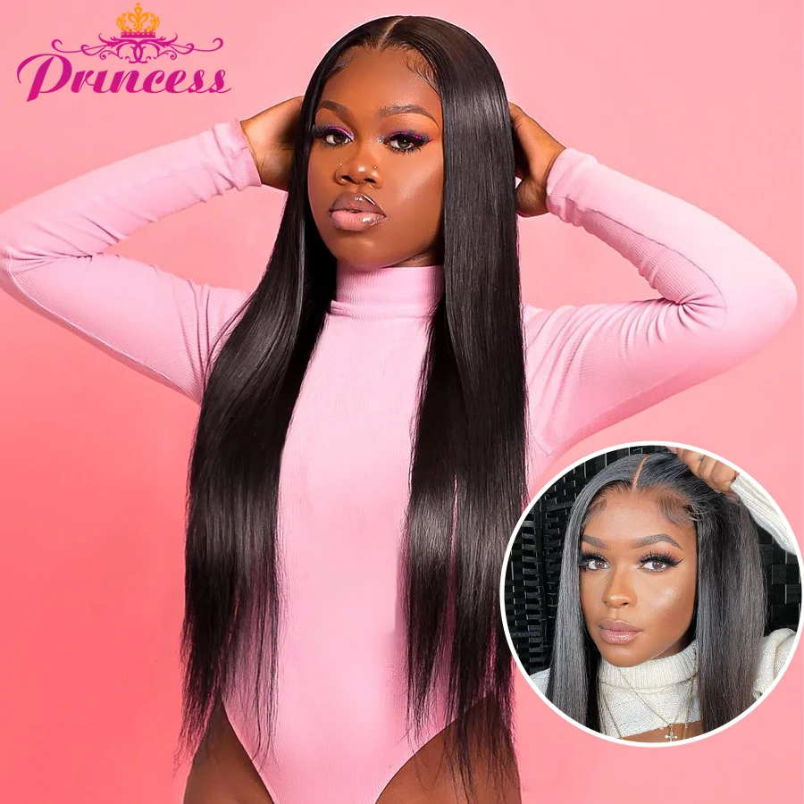 Princess Hair Brazilian Straight Glueless Wig Human Hair Ready to Wear ...