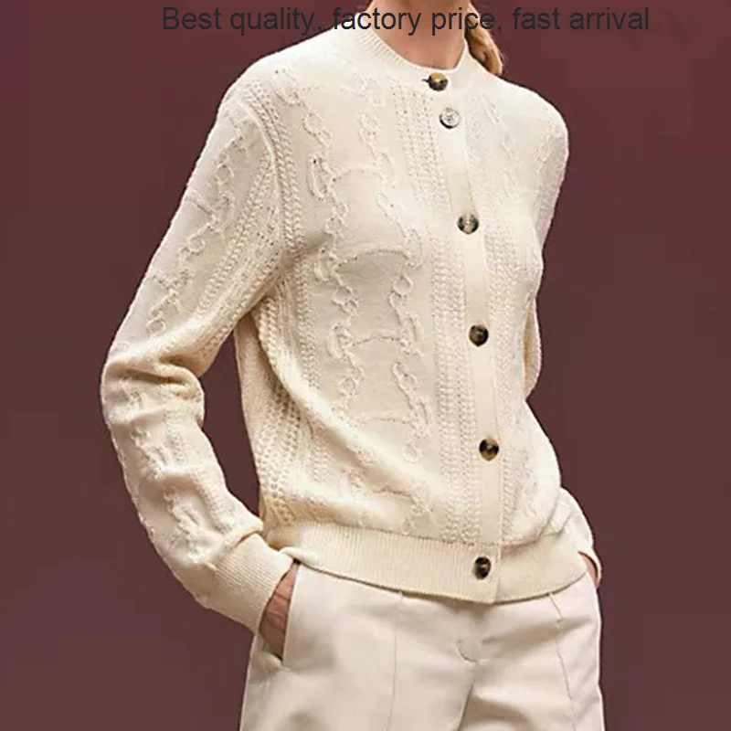 quality luxury brand Autumn Runway Cashmere Women's Knitted Cardigans ...