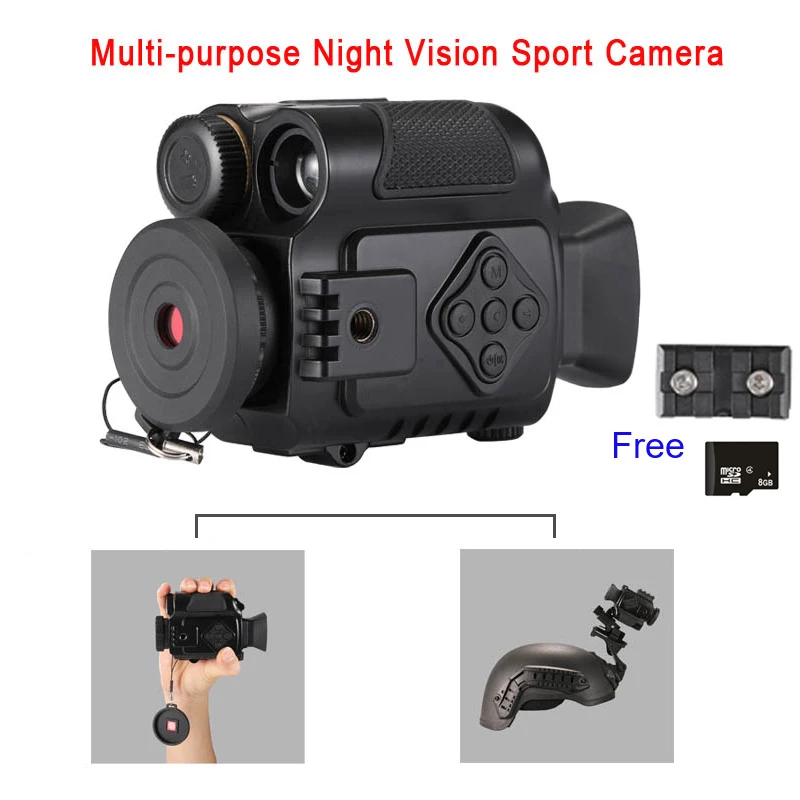 P4 Digital Infrared Night Vision Monocular Mini Sport Action Cameras 5X ...