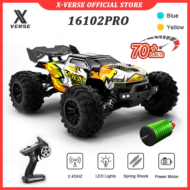 1:16 Brushless RC Car Off Road 4x4 High Speed 70Km/H 2.4G Remote ...