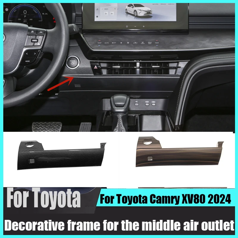 For Toyota Camry XV80 2024 Carbon fiber pattern Peach wood grain Black ...