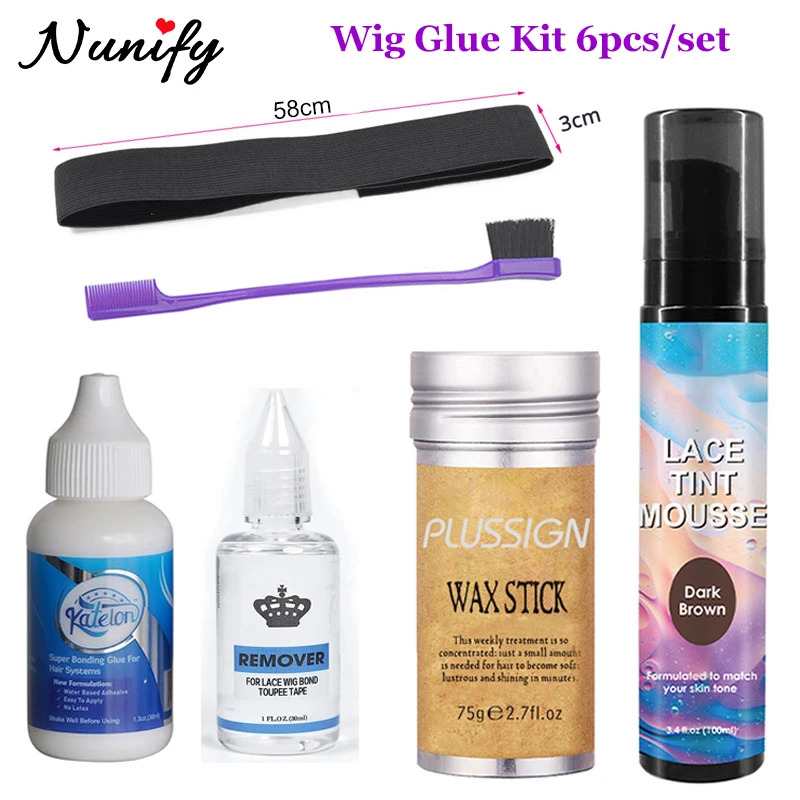 Wig-Glue-Kit-For-Lace-Front-Wigs-Complete-Sets-Hair-Mousse-Spray-Lace ...