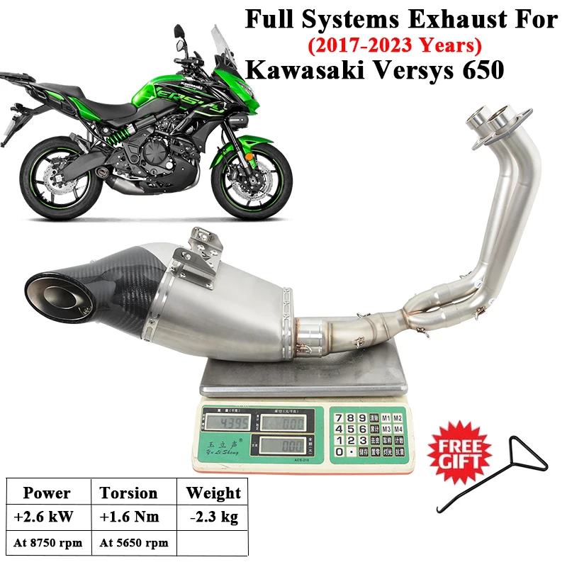 Full-Systems-Motorcycle-Exhaust-Escape-Slip-On-For-Kawasaki-Versys-650 ...