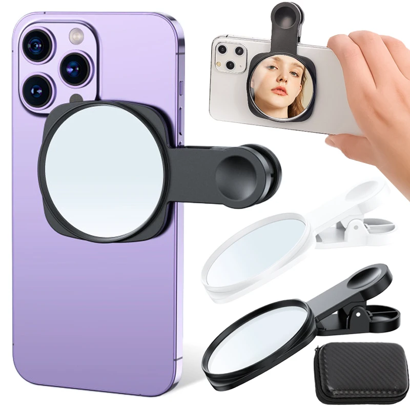 Smartphone-Back-Camera-Mirror-Reflection-Clip-Kit-Selfie-Reflector ...