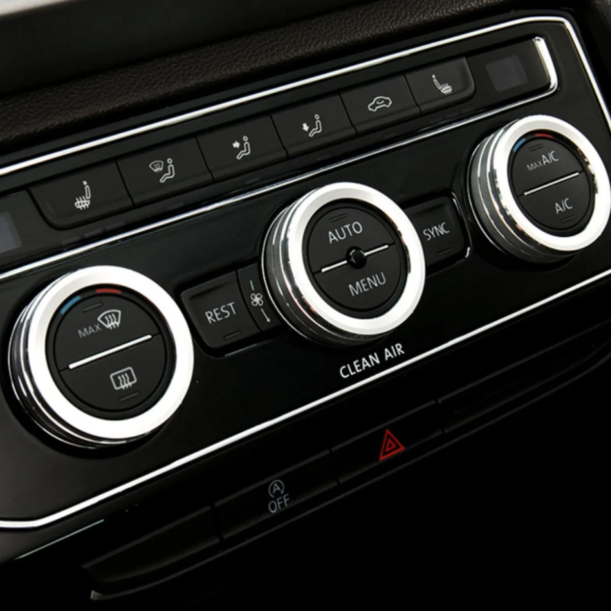 Car-Interior-Air-Condition-Knob-Ring-Cover-Trim-Fit-For-Volkswagen-VW ...