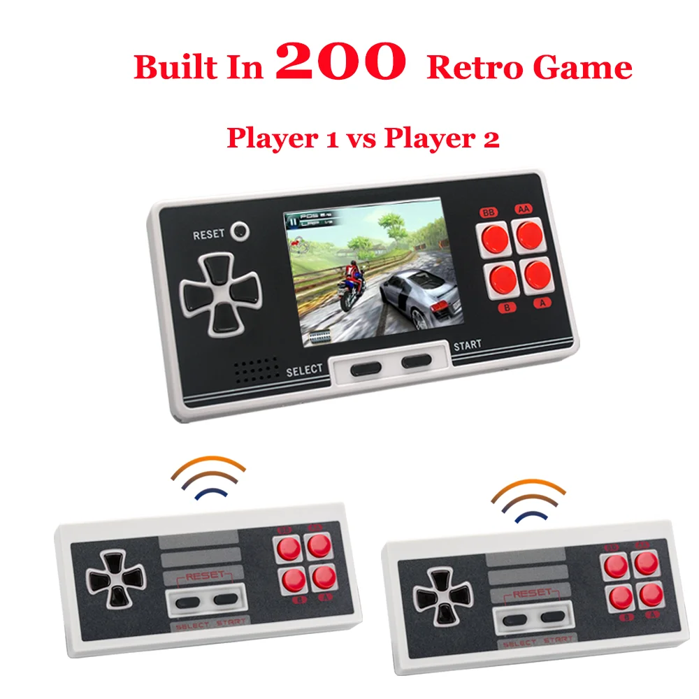Video Game Console 8 Bit Portable Game Consola Built in 200 Retro ...