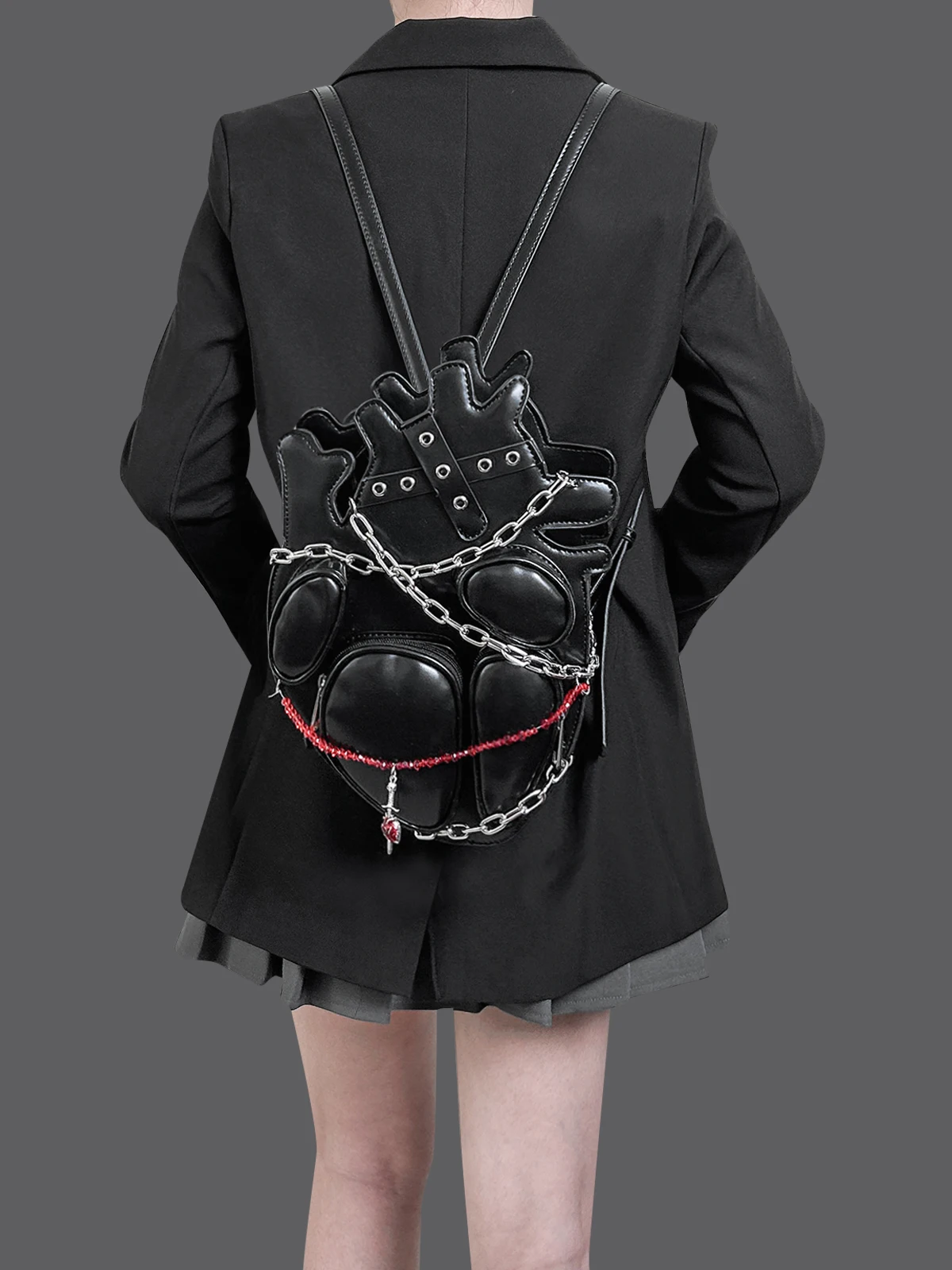 HIATUS-Bolso-de-hombro-con-cadena-de-encuadernaci-n-oscura-original ...
